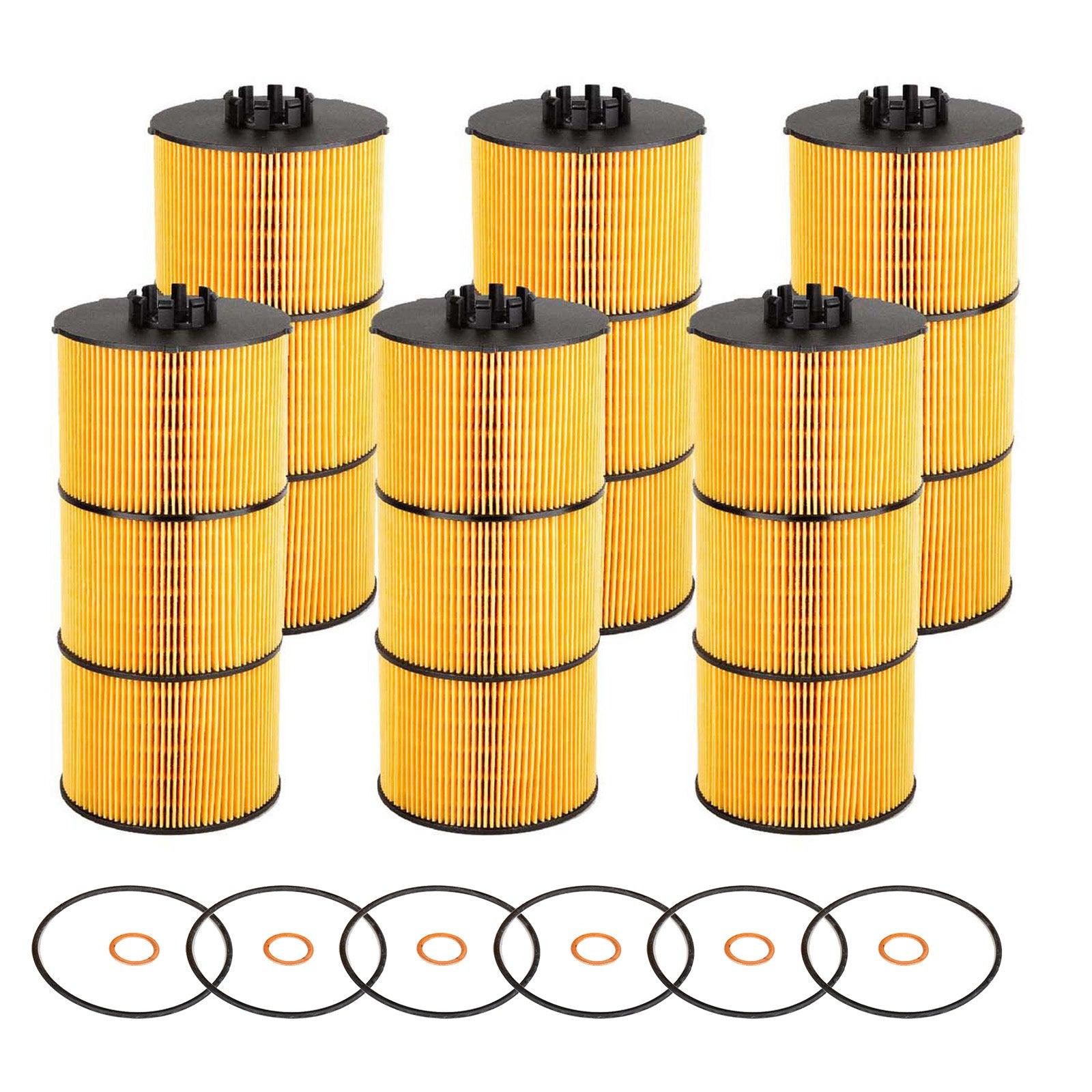 (6Pcs)Oil Filter P551005 Fits Freightliner Replaces A4721800109 LF1751 ...