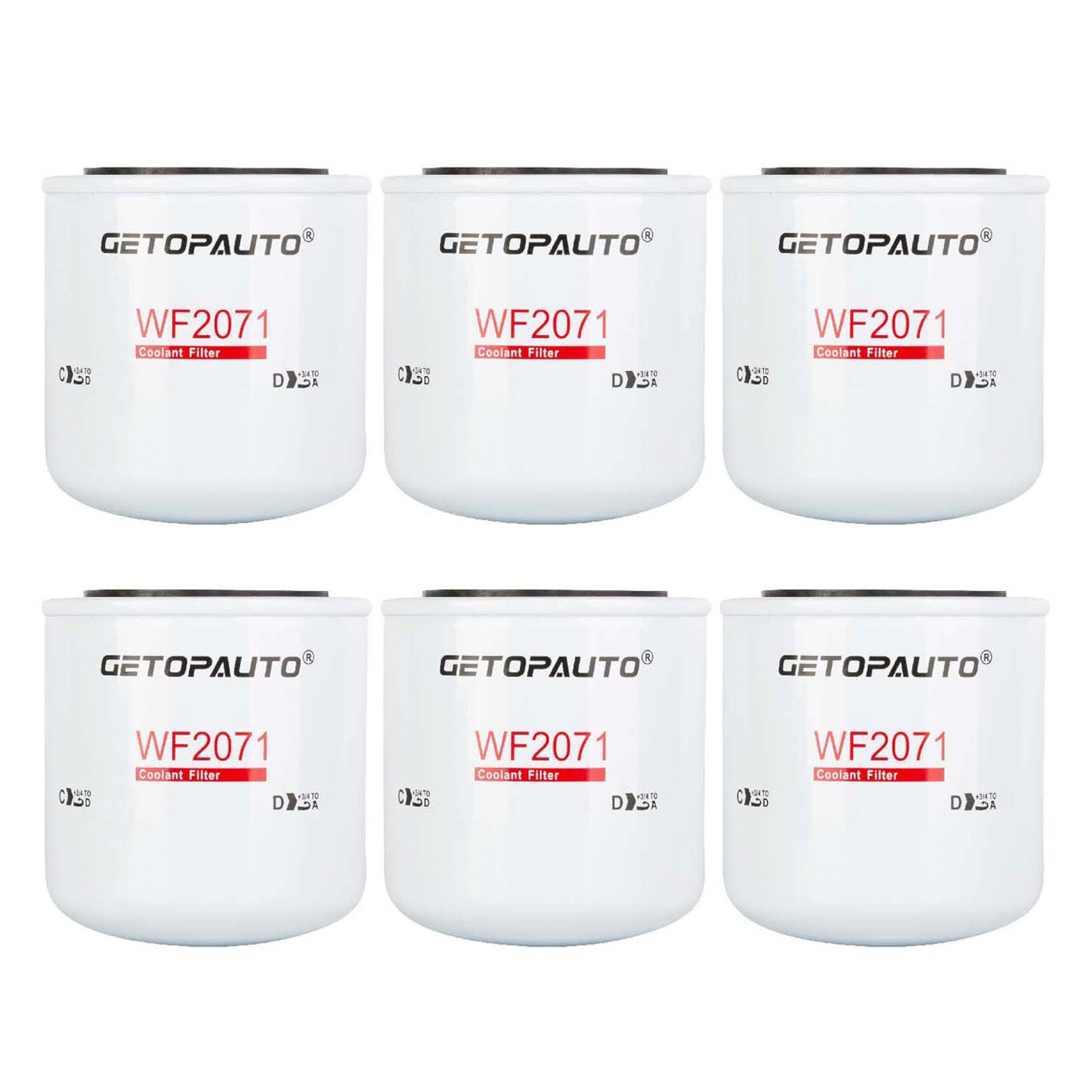 (6pcs)WF2071 Water Coolant Filter | Fit for Cummins & International ...